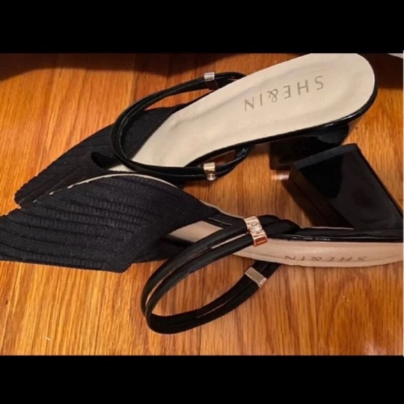 SHEIN | Shoes | Pointed Toe Socks Block Heel Mule | Poshmark